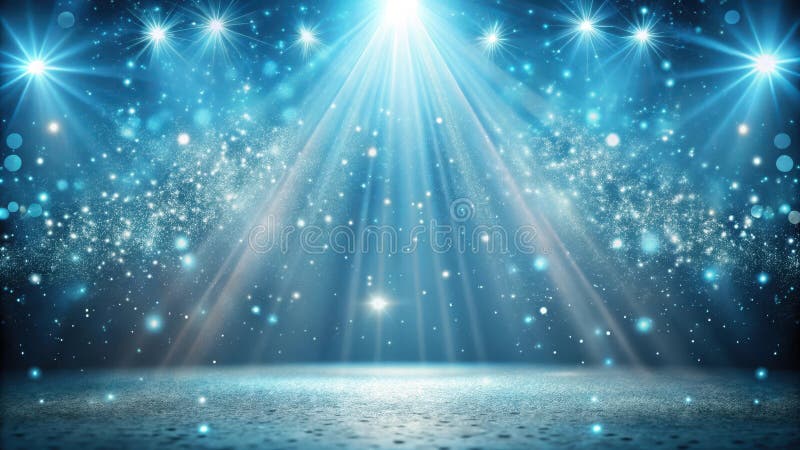 Celestial Illumination a Sparkling Stage Backdrop with Glimmering ...