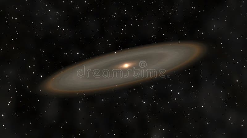 A Celestial Illustration Showing a Protoplanetary Disk in Space Stock ...