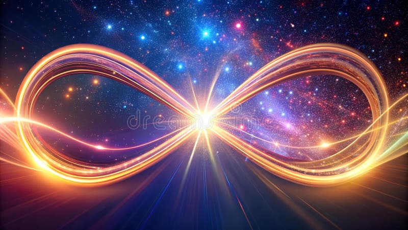 Celestial Infinity: a Cosmic Dance of Light Trails Generative AI Stock ...