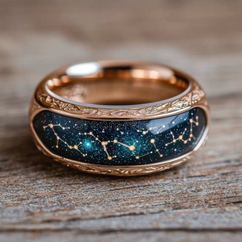 Celestial-inspired Ring with Engraved Details Stock Illustration ...