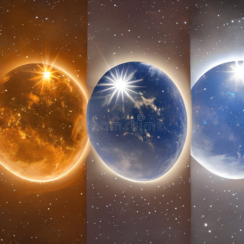 A Celestial Interpretation of the Four Seasons, with Suns and Moons ...