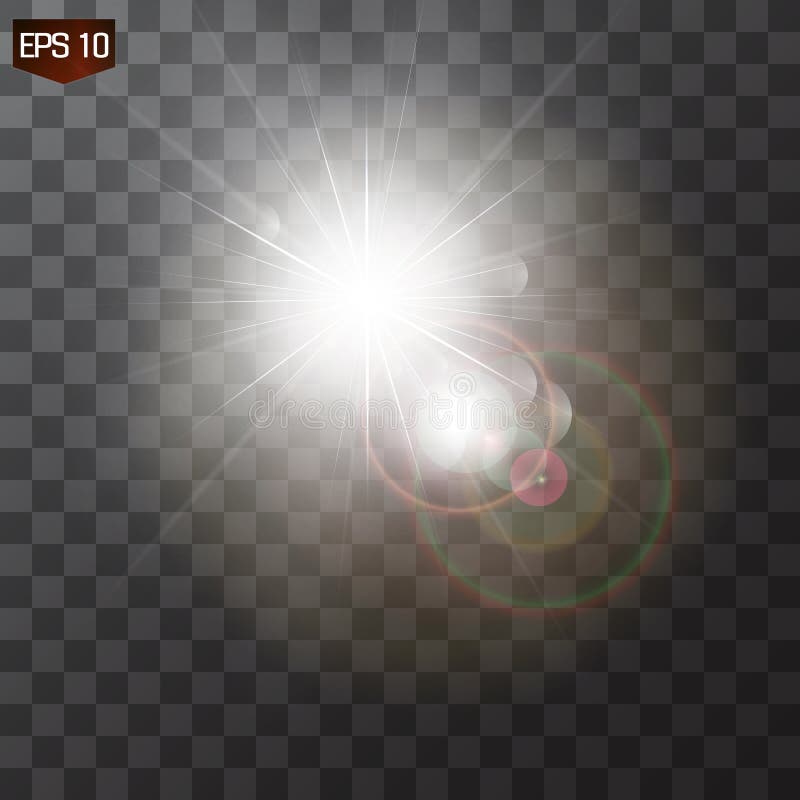 Celestial Light Elements: Realistic Camera Flash, Sunlight Sparkle, and ...