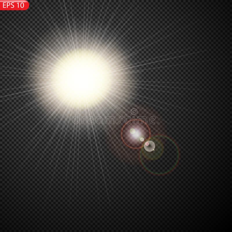 Celestial Light Elements: Realistic Camera Flash, Sunlight Sparkle, and ...