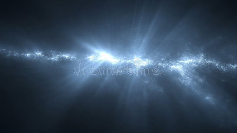 Celestial Light Streaks Across Dusty Nebula Stock Illustration ...