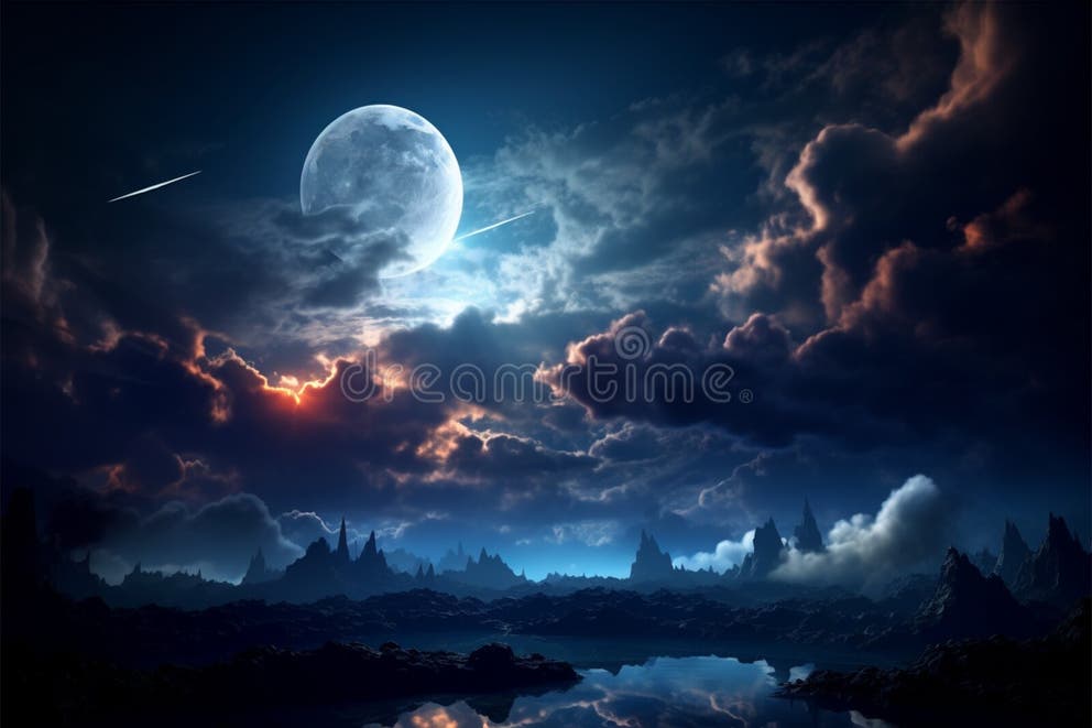 Celestial Magic a Transformed World Bathed in the Full Moons Light ...