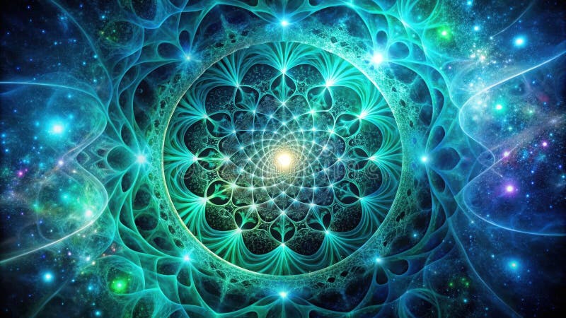 Celestial Mandala an Intricate Cosmic Design of Light and Energy ...