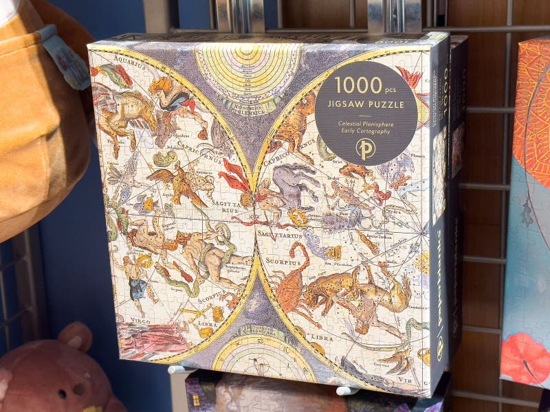 Celestial Map Jigsaw Puzzle with Vintage Artwork and Constellations ...