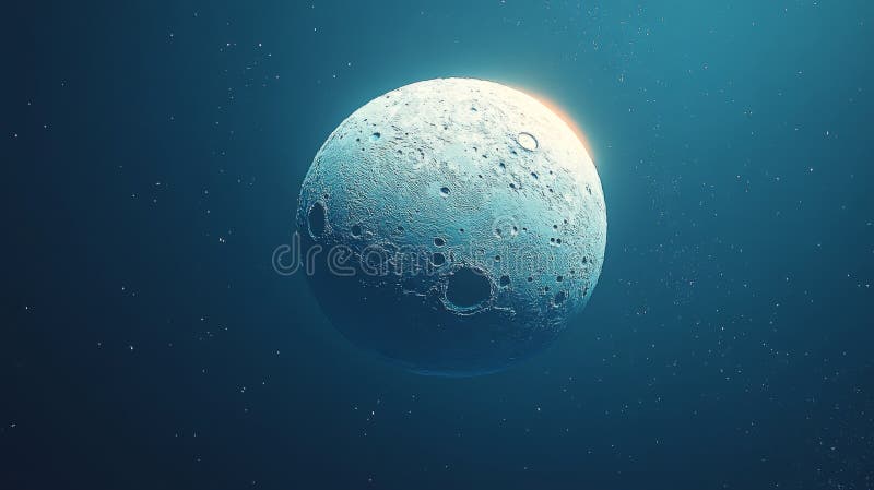 A Celestial Mass with a Surface of Varied Texture Hangs in the Dark ...