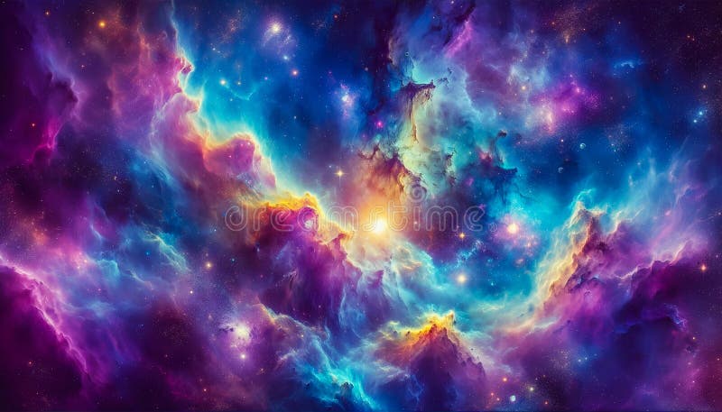A Celestial Masterpiece Painted in the Rich Hues of a Nebula S ...