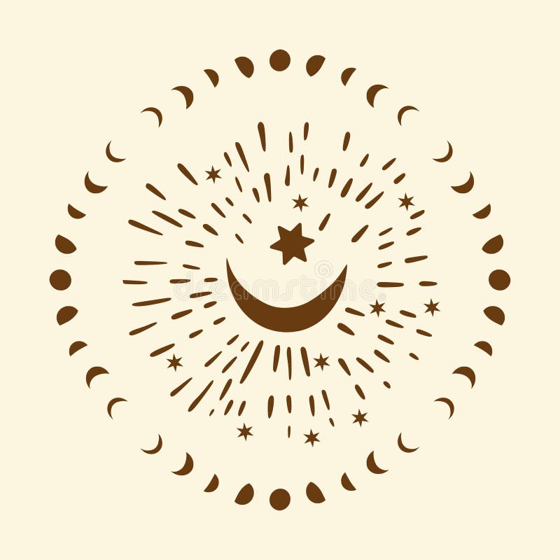 Celestial Moon Sacred Astrology Vector. Stock Vector - Illustration of ...