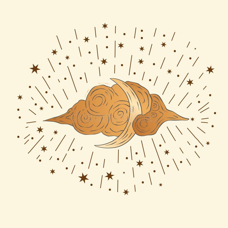 Celestial Moon Simple Art Stock Illustrations – 3,688 Celestial Moon ...