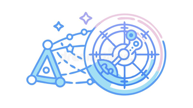 Celestial Navigation Concept with a Constellation Compass, Vector ...