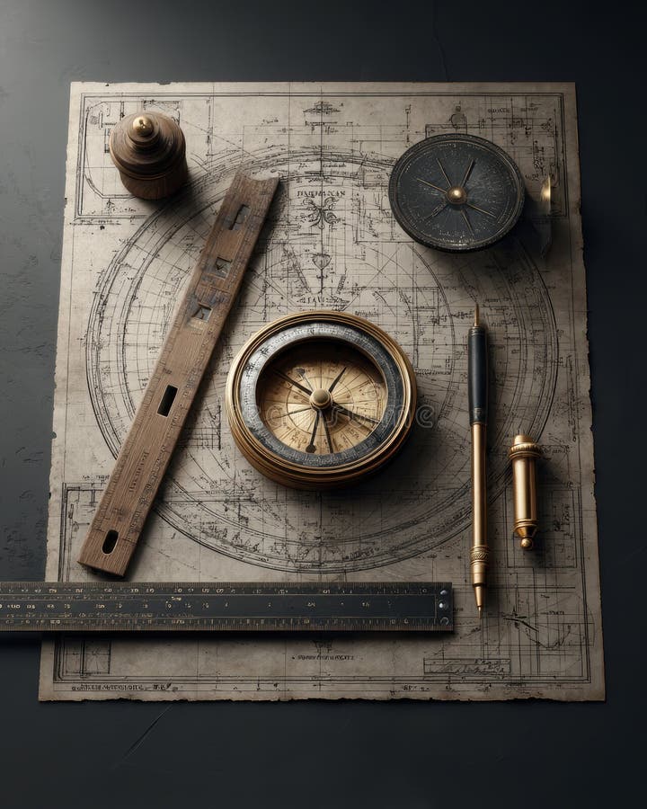 Celestial Navigation Toolkit on Chart Page with Compass, Divider, Ruler ...