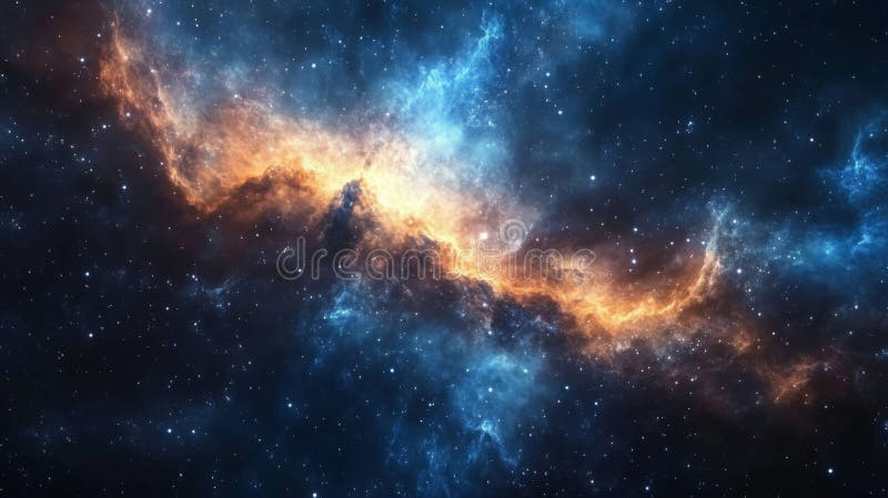 Celestial Nebula Cosmic Dust and Starscape Stock Illustration ...