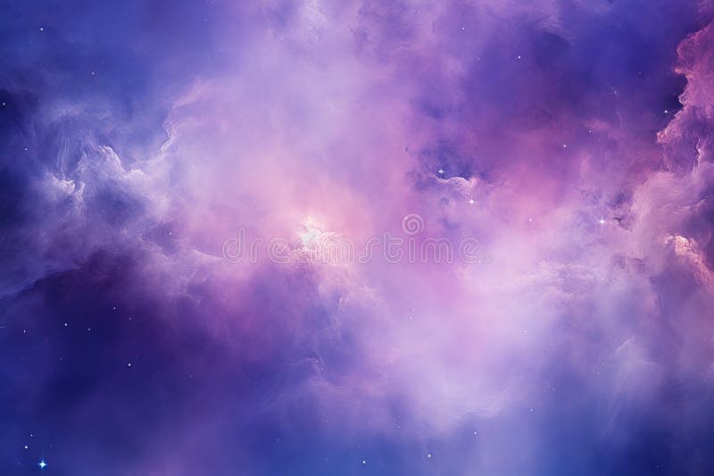 A Celestial Nebula Displaying Shades of Violet and Lavender Stock ...