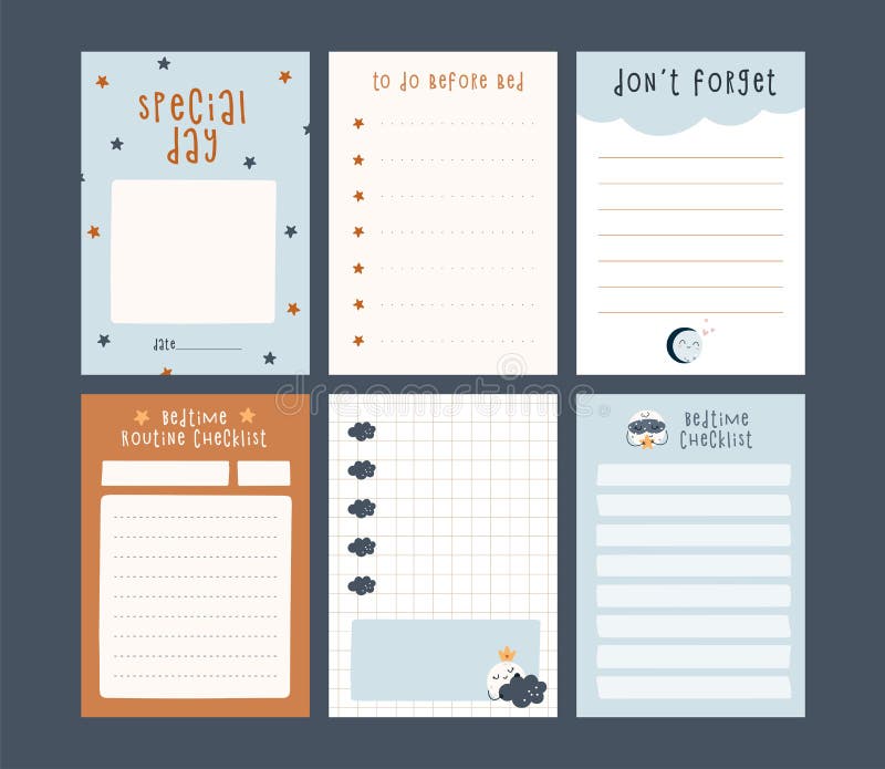 Celestial Notebook Designs Set Stock Vector - Illustration of moon ...