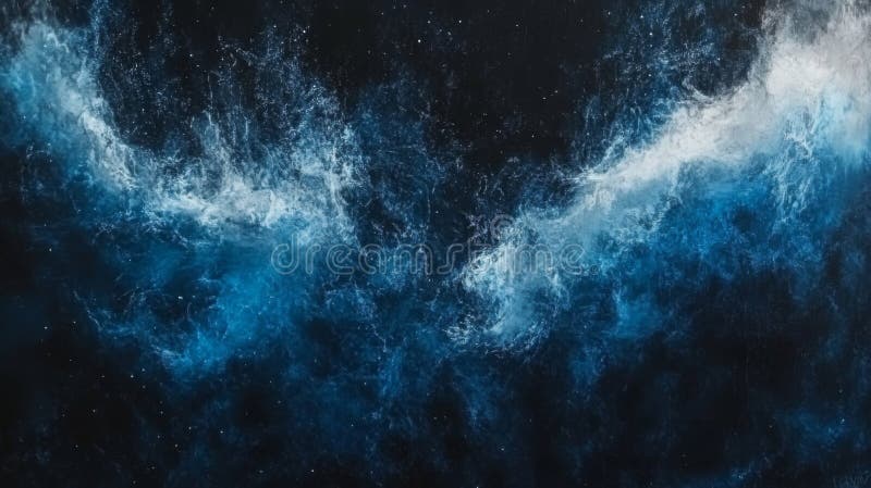 Celestial Ocean Abstract Blue Nebula Space Stock Illustration ...