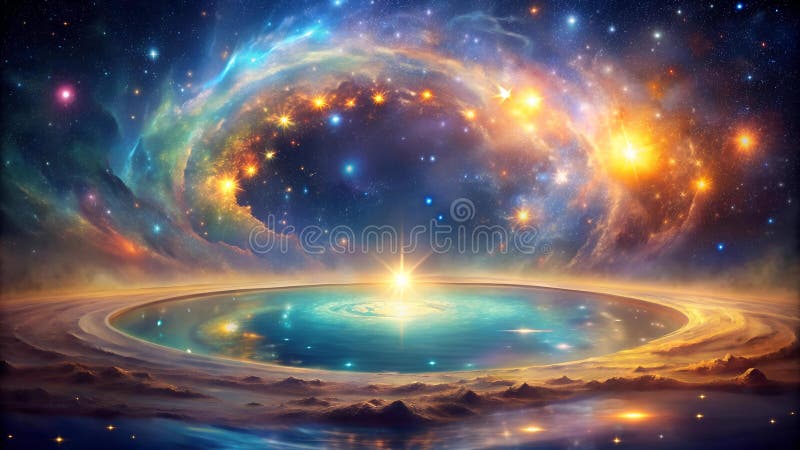 Celestial Ooze: a Cosmic Symphony of Light and Flow Generative AI Stock ...