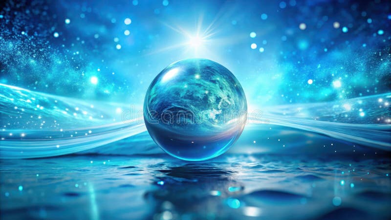 A Celestial Orb Reflecting a Planet S Surface, Floating on Serene ...