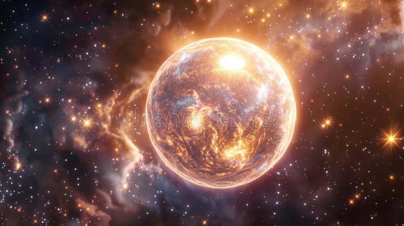 The Celestial Orb Shines with Dazzling Brilliance Illuminating ...