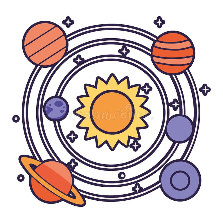 Celestial Orbit Diagram stock vector. Illustration of stellar - 358033704