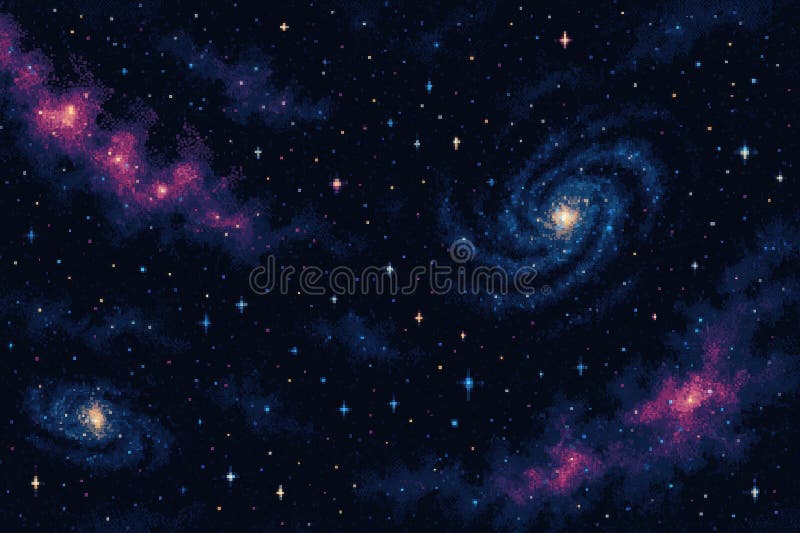 Celestial Pixel Universe Design for Posters and Digital Art Enthusiasts ...