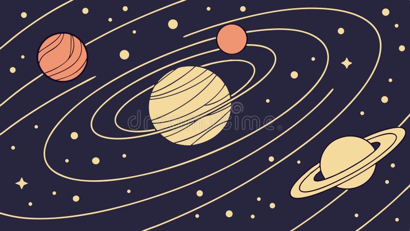Celestial Planets in Orbit, Cosmic Wonder, Vector Design Generative AI ...