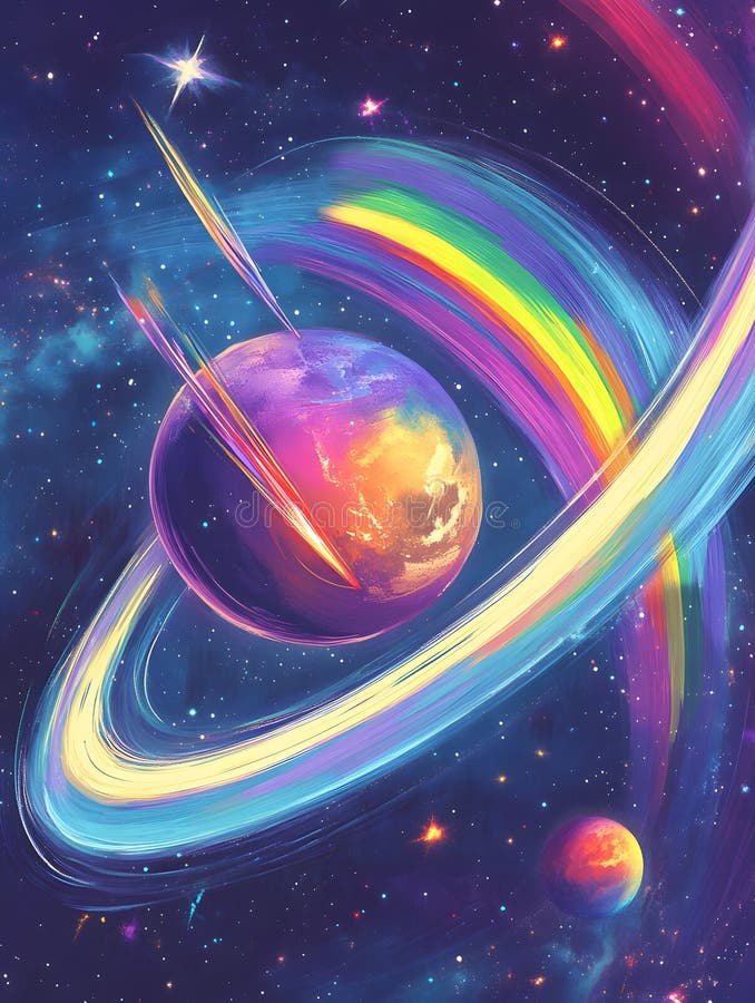 Celestial Pride: the Universe Celebrating Love in Cosmic Colors Stock ...