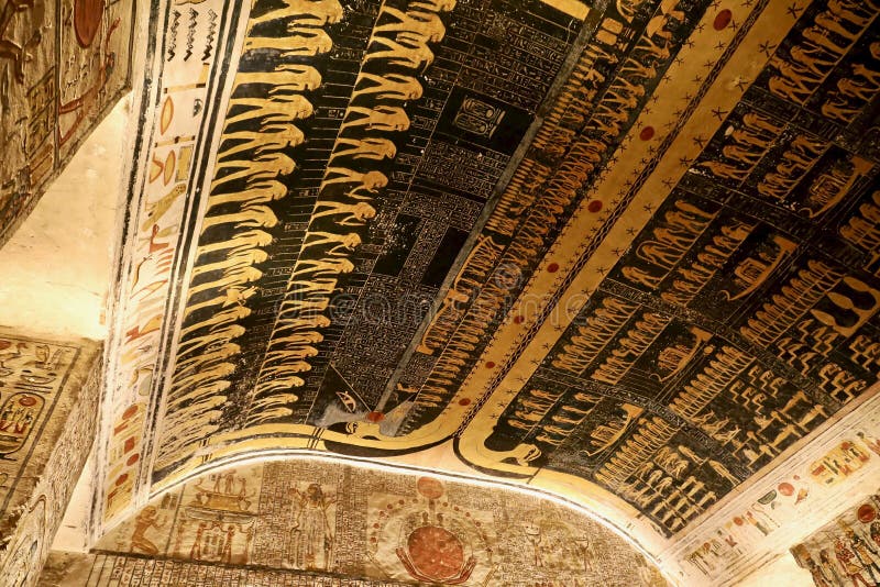 A Celestial Procession: Tomb of Ramses VI Ceiling Editorial Stock Image ...