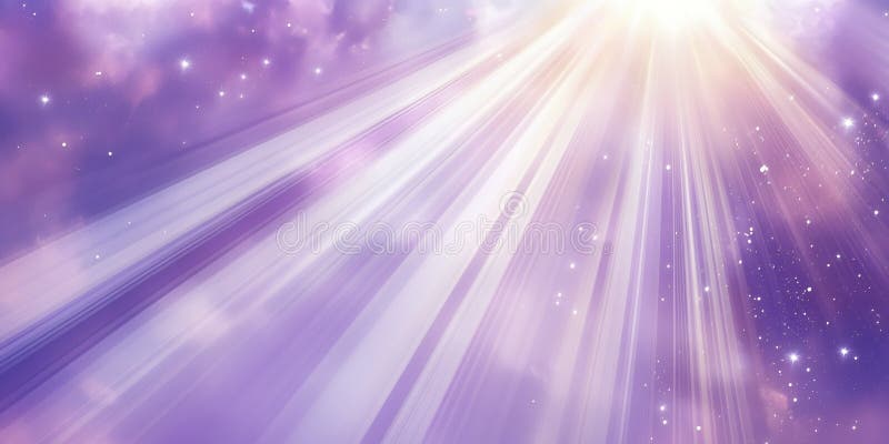 Celestial Rays Purple Galaxy Background with Light Beams Stock Illustration - Illustration of ...