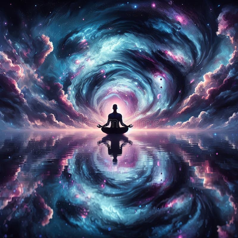 Divine Consciousness in the Universe Stock Illustration - Illustration ...