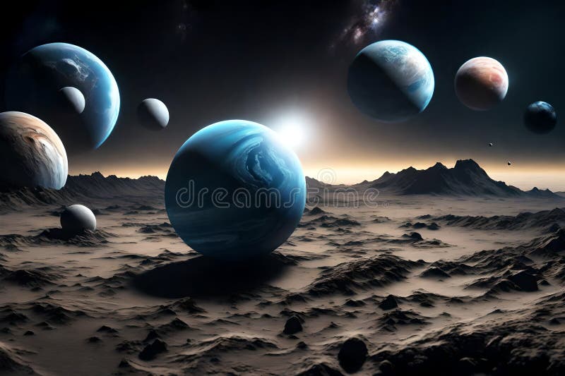 Celestial Reverie: Abstract Space Background with Revolving Nebulae and ...