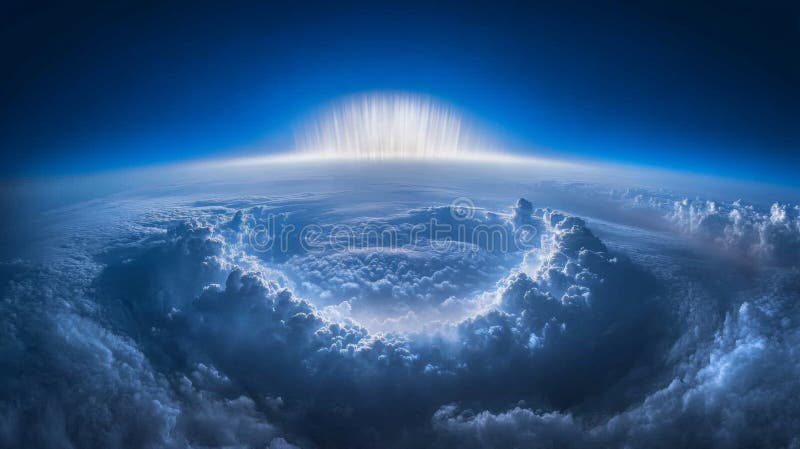A Celestial Ring of Clouds with Bright Light Erupting through Them ...