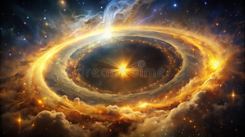 Celestial Ring Nebula a Cosmic Dance of Light and Energy in the Expanse ...