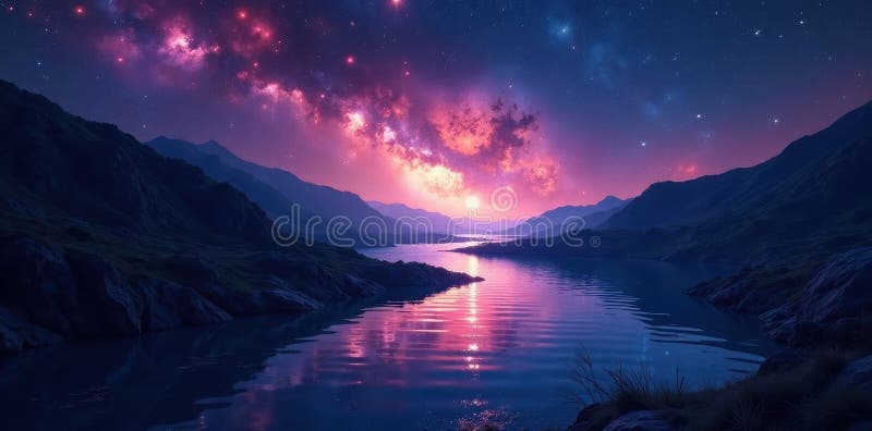 Celestial River of Starlight Across Inky Black, Nebula, Astronomy ...