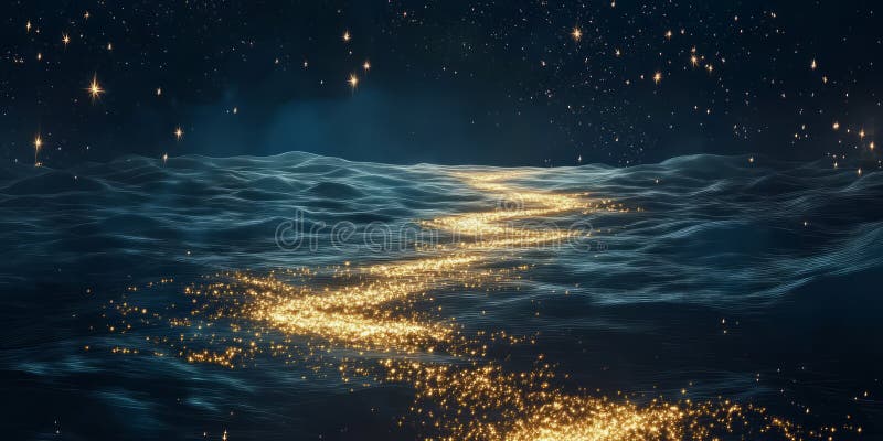 Celestial River of Stars Flowing through Deep Space, Forming a Luminous ...