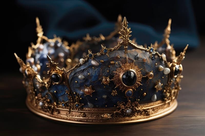 Celestial Royal Crown Adorned with Stars. Generative AI Stock ...