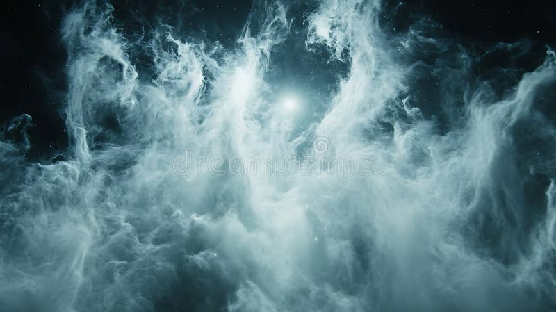 A Celestial Scene Depicting Nebulous Clouds Surrounding a Bright Star ...