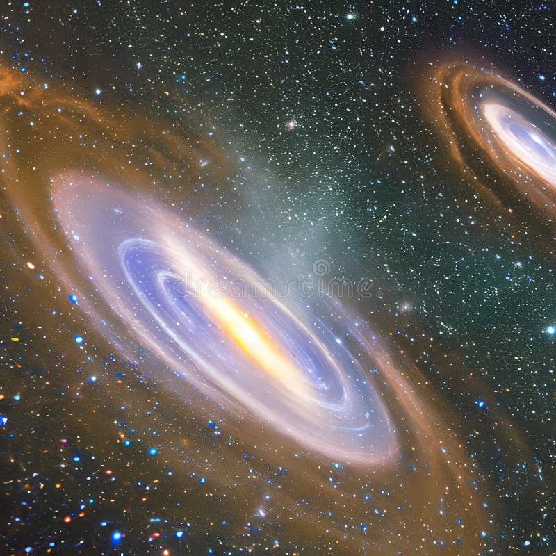 A Celestial Scene of Galaxies Colliding, Stars Exploding, and Black ...