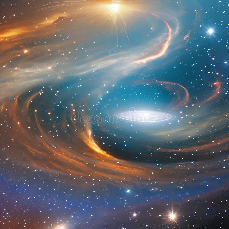 A Celestial Scene of Galaxies Colliding, Stars Exploding, and Black ...