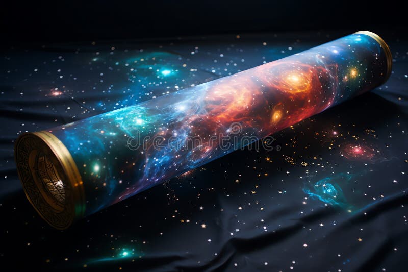 Celestial Scroll Fantasy Sky Night Gazing Stock Illustration ...