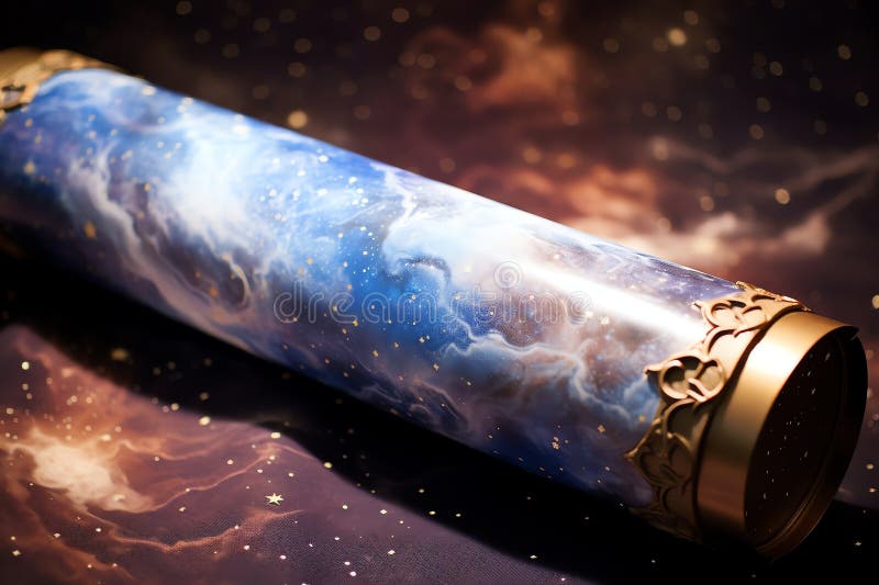 Celestial Scroll Fantasy Sky Night Gazing Stock Illustration ...