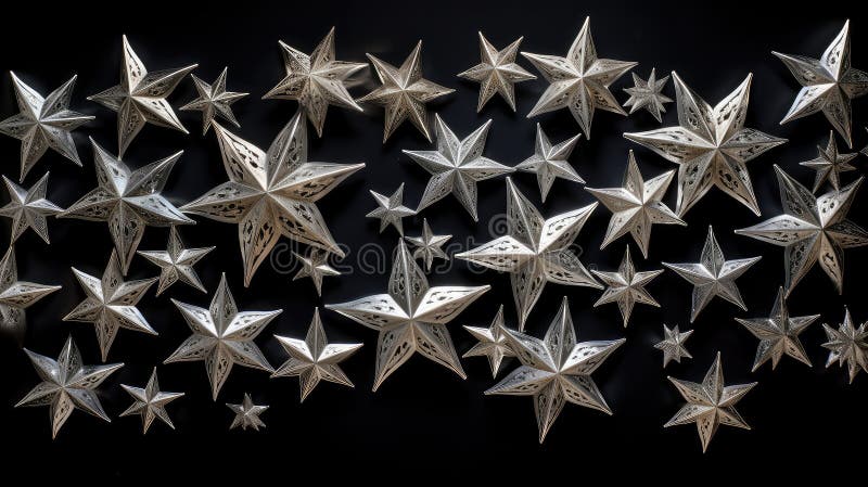 Celestial silver stars stock illustration. Illustration of silver ...