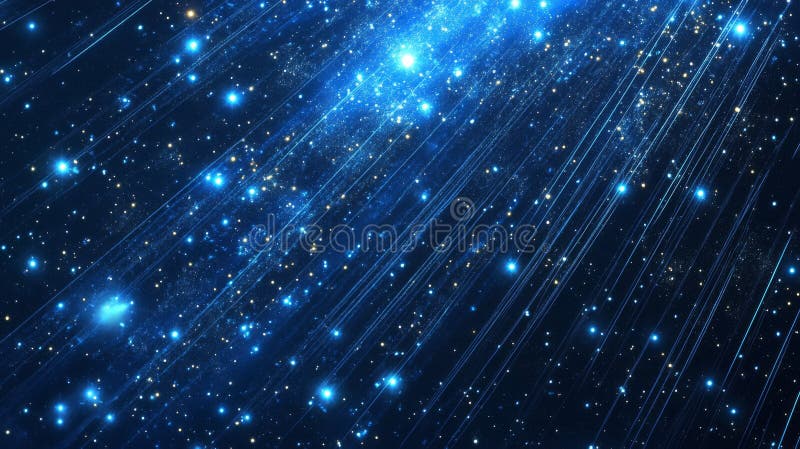 Celestial Sky Streaks of Light and Distant Stars Stock Illustration ...