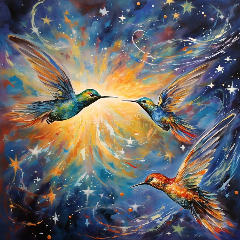 Celestial Soaring: Birds in Flight Stock Image - Image of mesmerizing ...