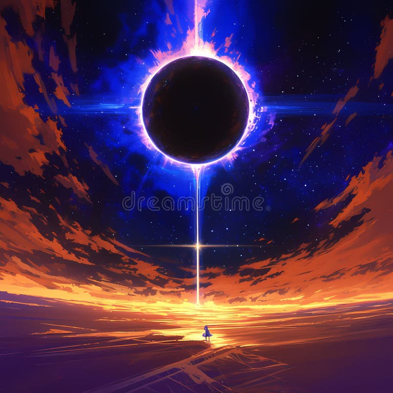Celestial Solar Eclipse Total Solar Eclipse Phenomenon Stock ...