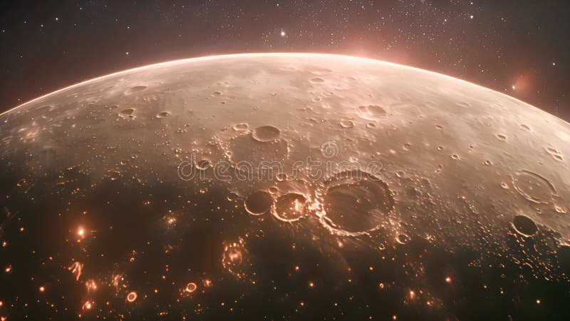 Celestial Spectacle: Animated Planet View in Space. Stock Footage ...