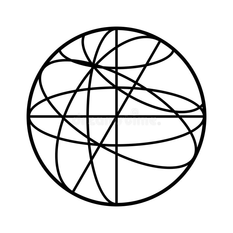 Celestial sphere icon stock vector. Illustration of geography - 143930588