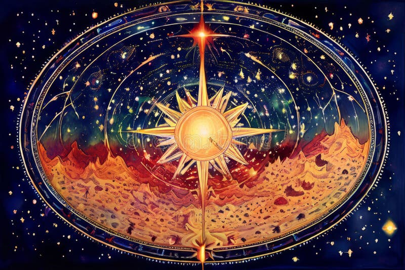 Celestial Star Map Incorporate Star Map Designs for a Cosmic Mys Stock ...