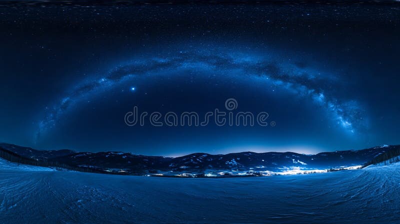 Celestial Starry Night is an Illustration that Showcases a 360-degree ...